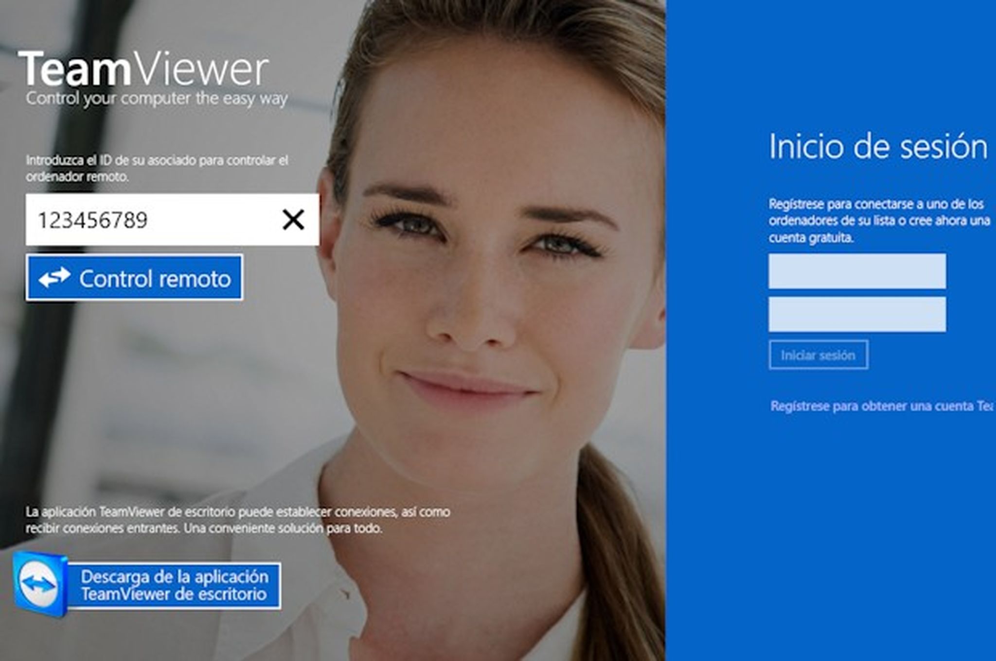 TeamViewer se adapta a la interfaz táctil de Modern UI