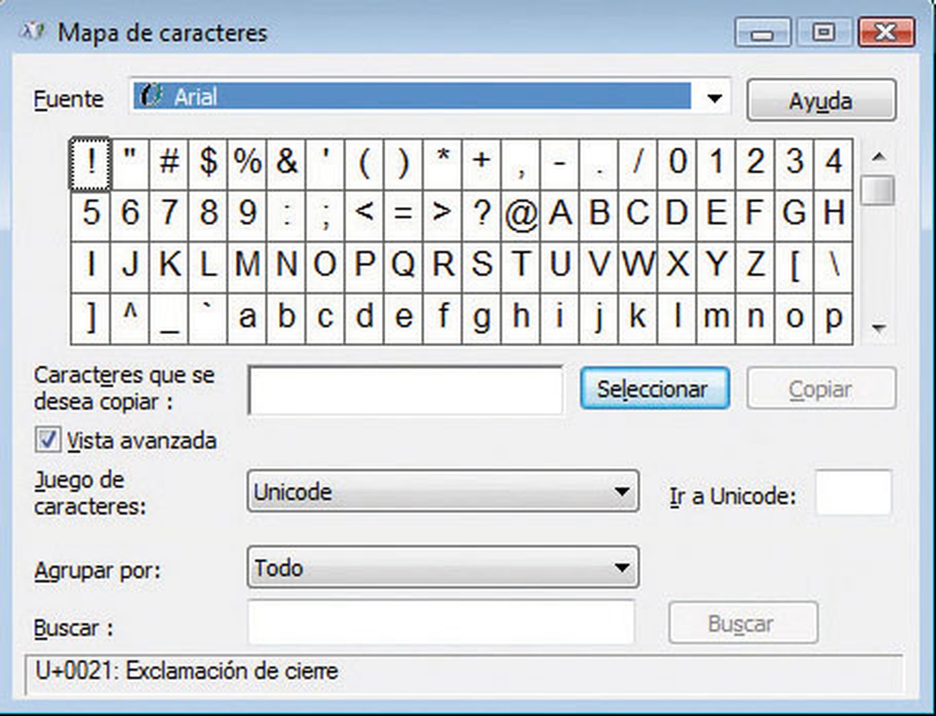 Símbolos en los nombres de archivos y carpetas
