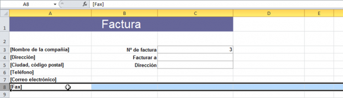 Marca una fila completa en Excel con cada click