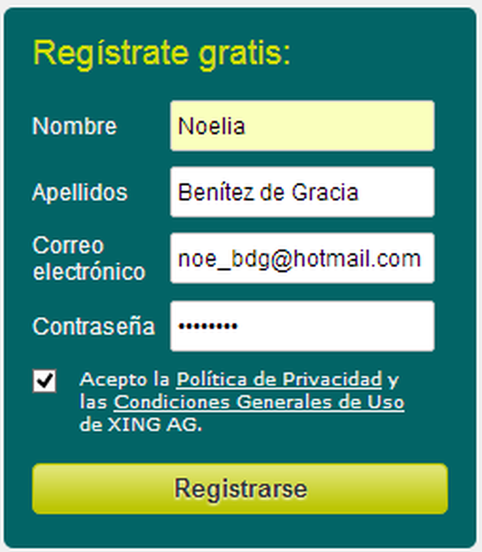 Crea una cuenta en Xing, la red social profesional