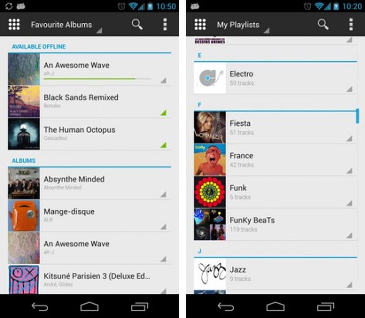 Mejoras en la aplicación de Deezer, música en streaming