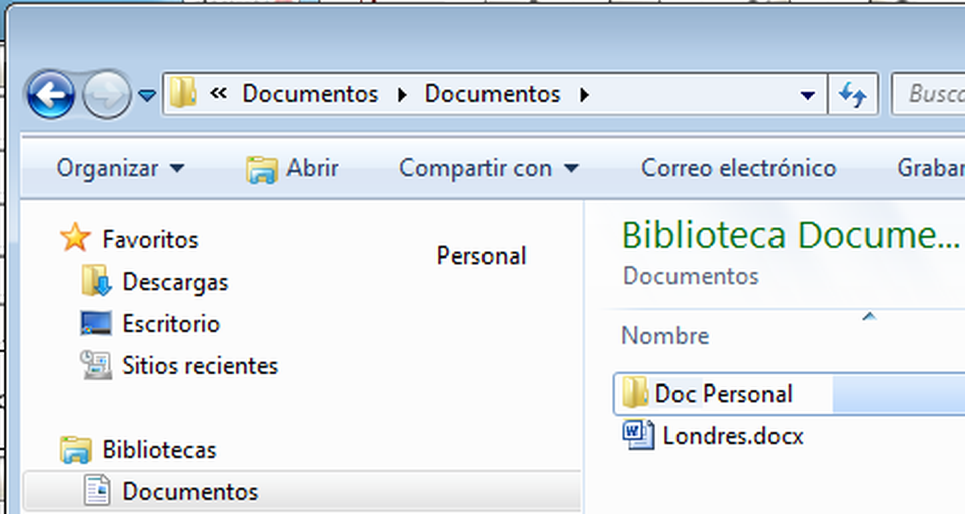 Nombre personalizado para las nuevas carpetas