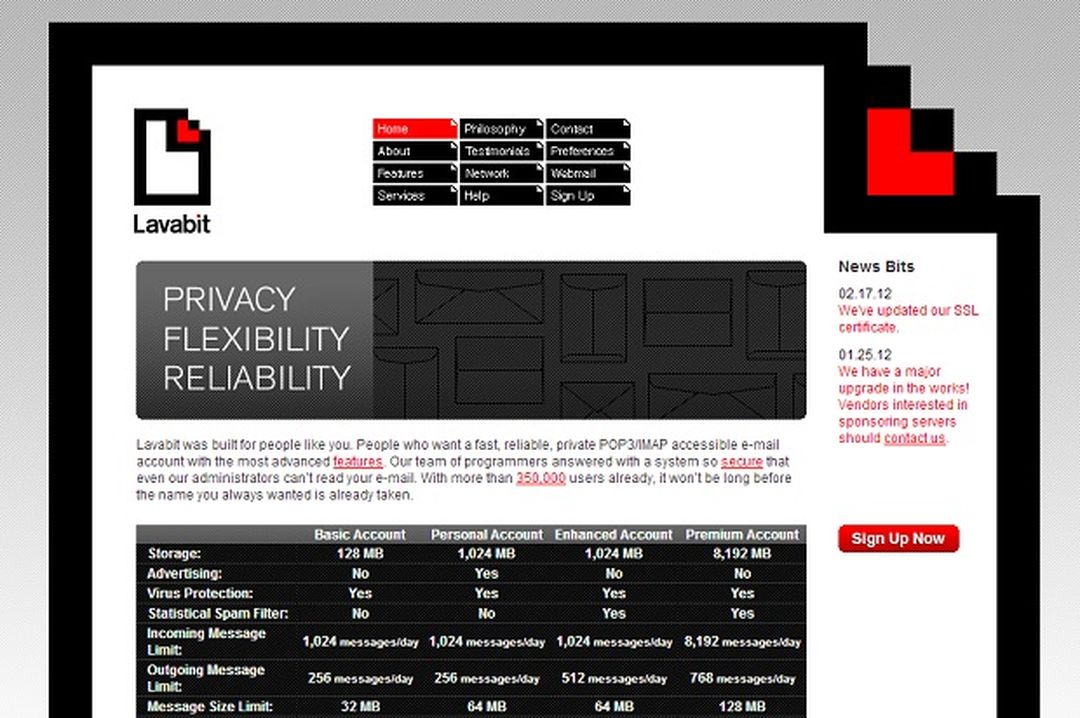 Lavabit, el servicio de correo electrónico libre y seguro