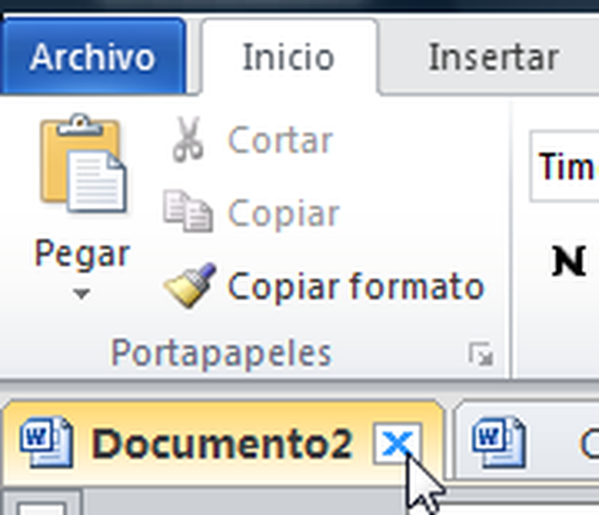 Una pestaña para cada documento de Office