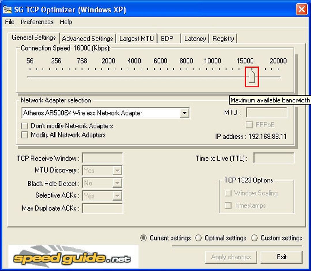Cómo mejorar la velocidad de tu ADSL con TCP Optimizer