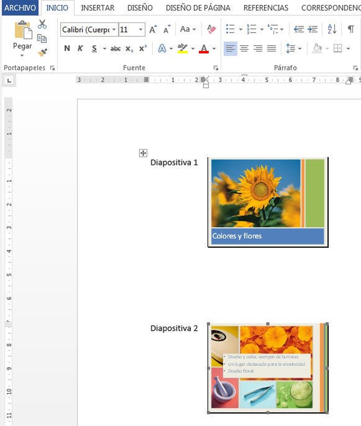 Comparte texto entre PowerPoint y Word