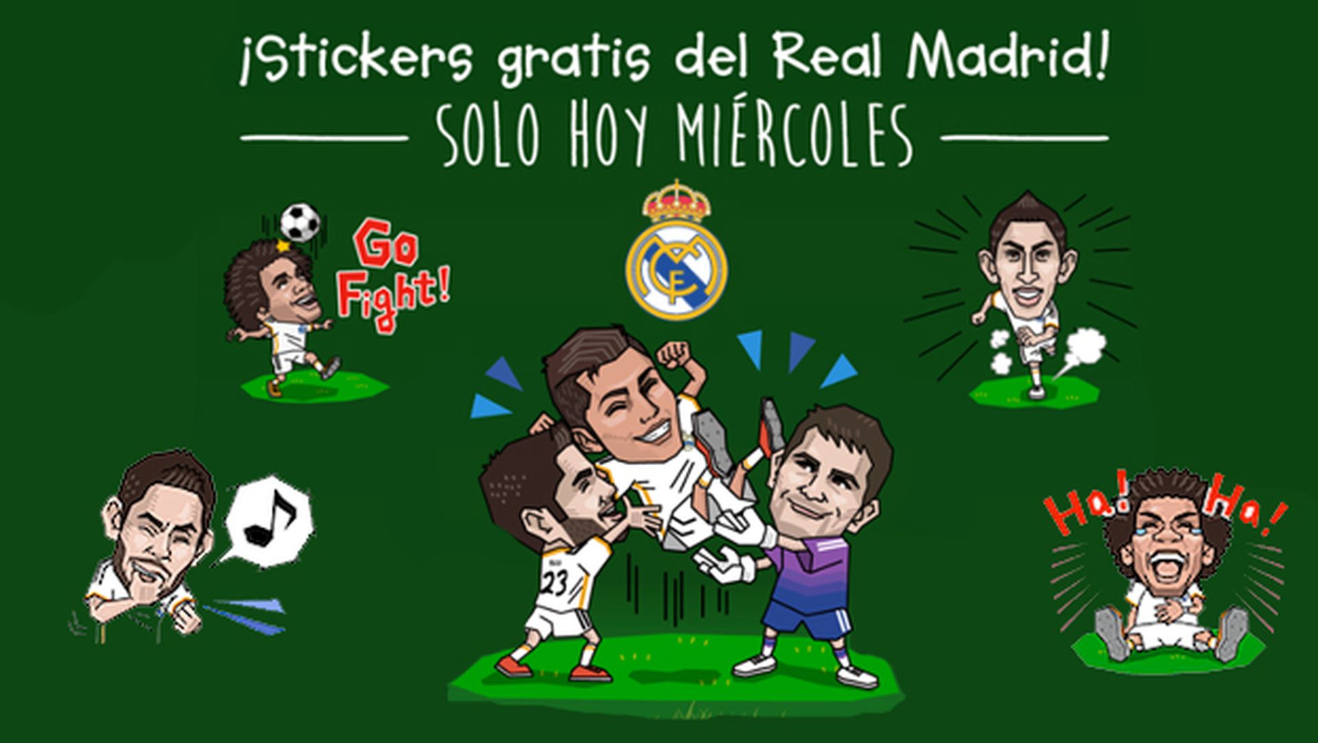 LINE: Los Stickers del Real Madrid Champions gratis sólo hoy