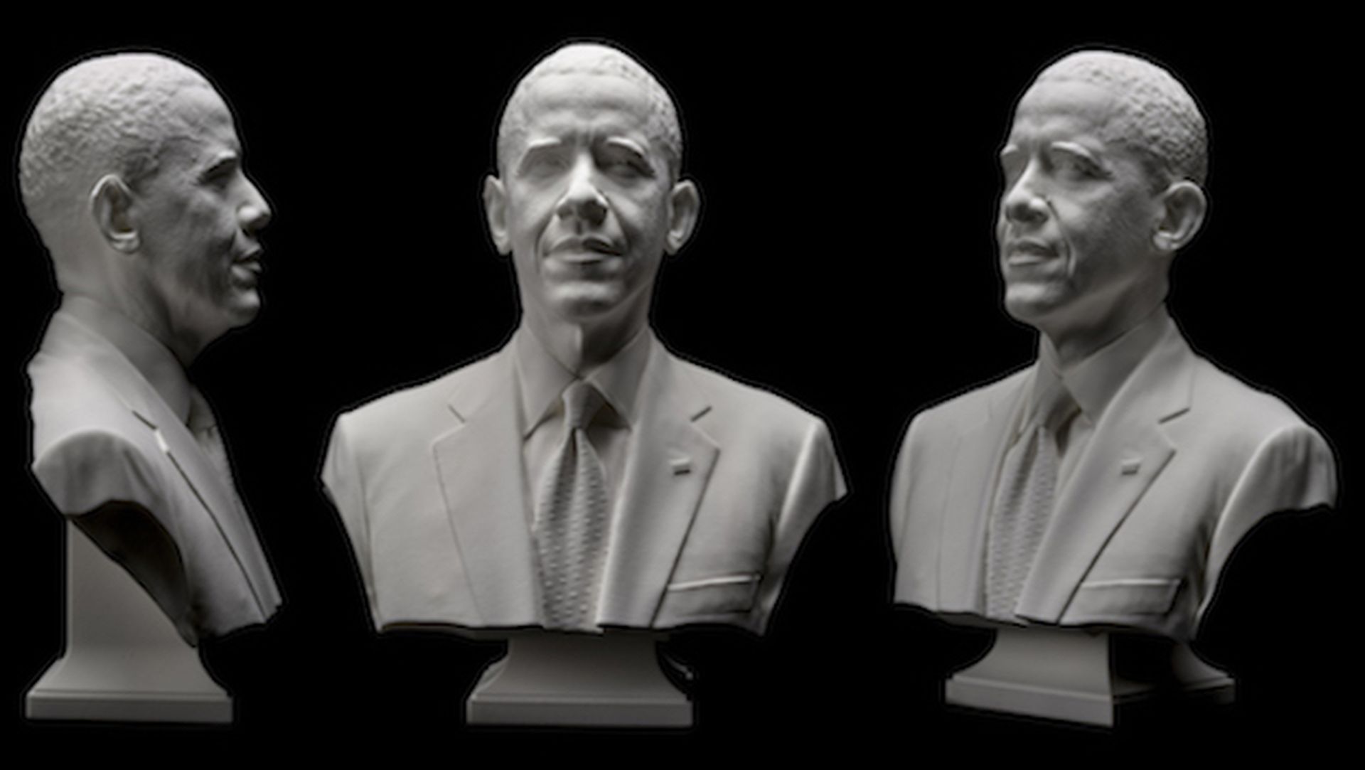 Obama es primer presidente en hacerse un busto impreso en 3D