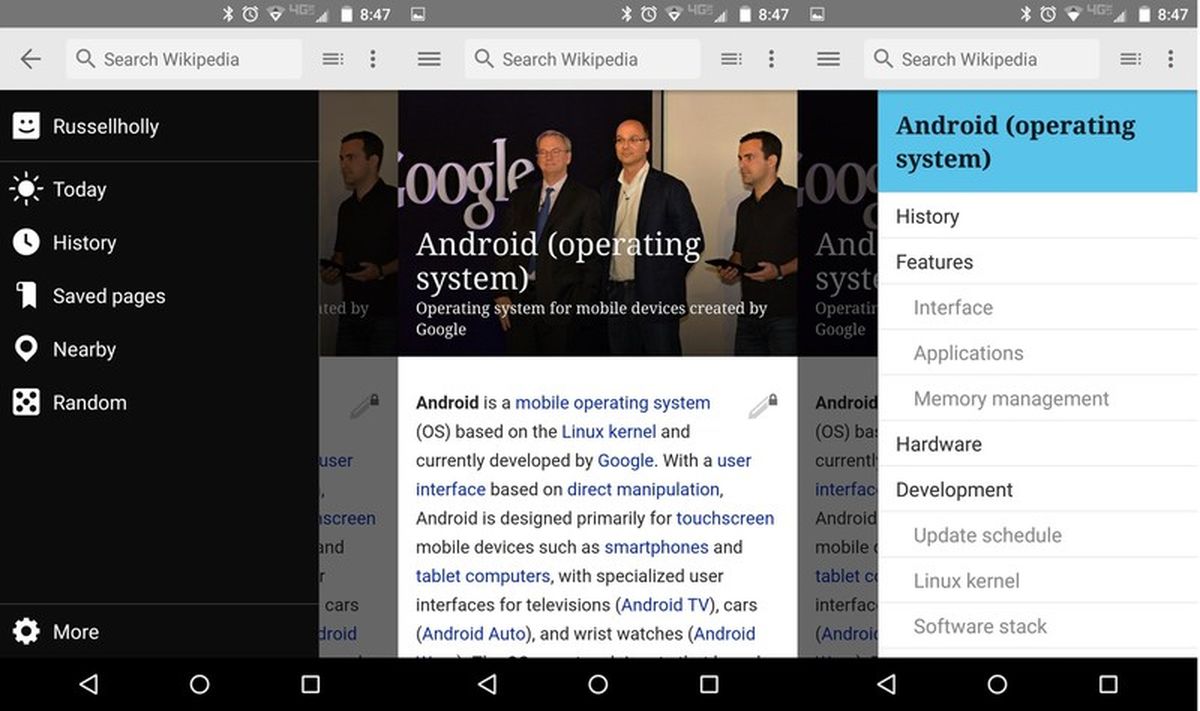 App Wikipedia se actualiza para aprovechar Material Design