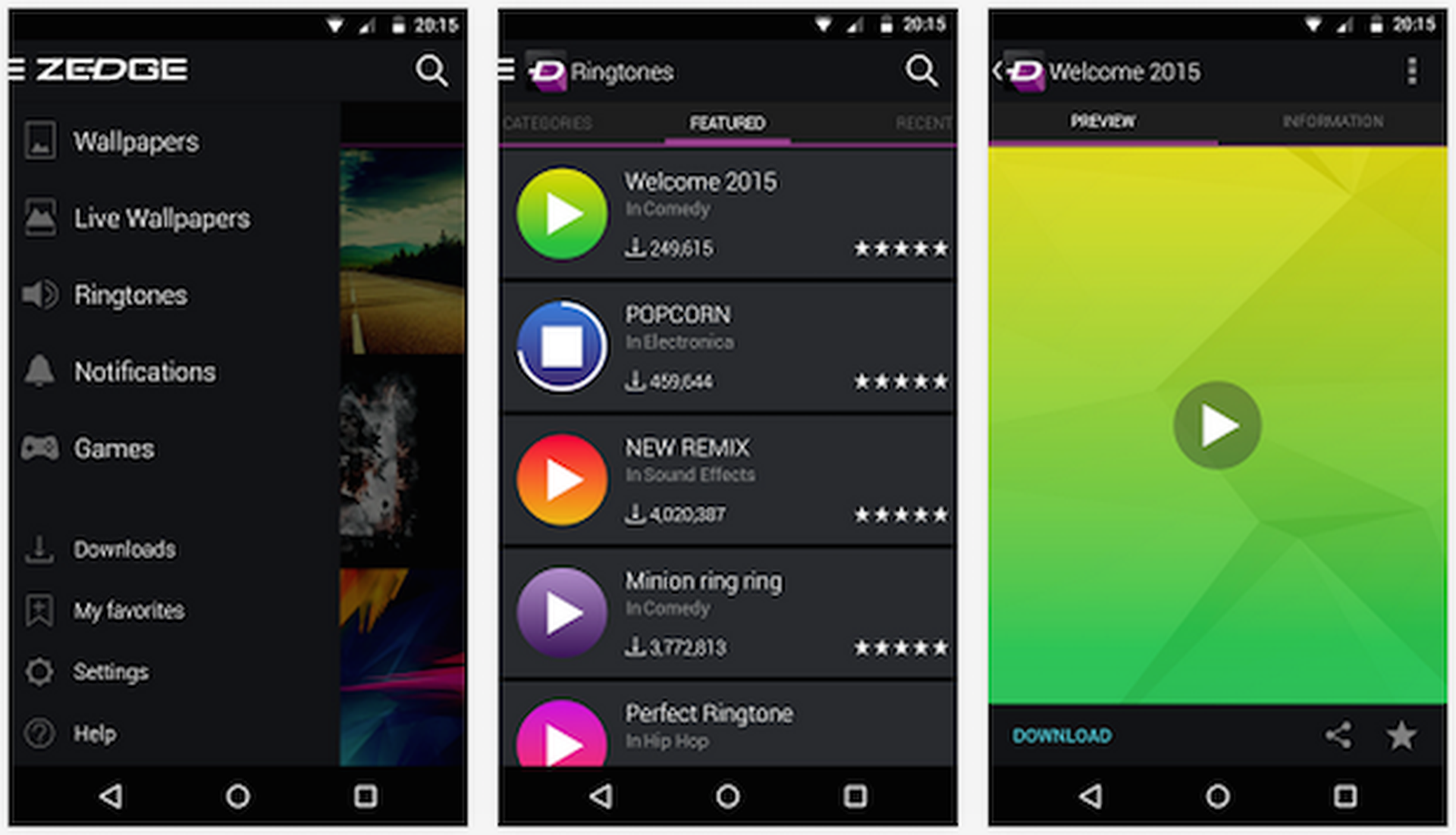 Así es Zedge, la mejor app de wallpapers y tonos para tu móvil