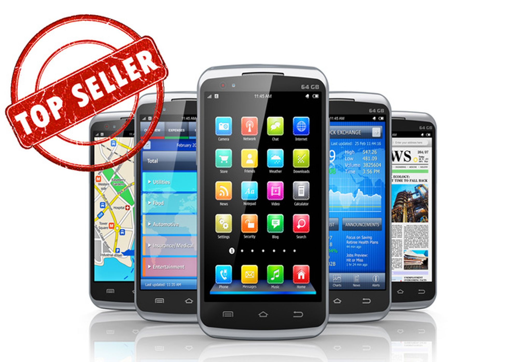 Los 5 smartphones Android más populares del mes