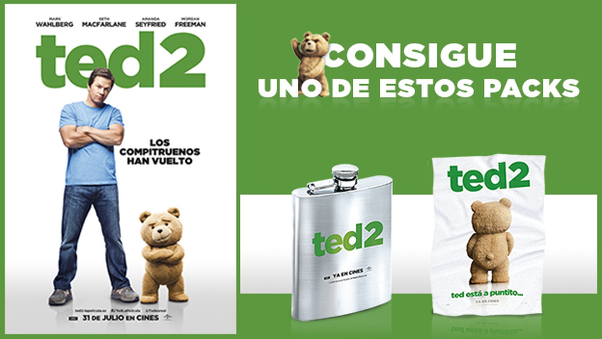 ¡Sorteamos packs de productos de Ted 2!