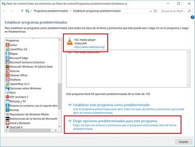 Cómo configurar los programas y enlaces por defecto en Windows 10