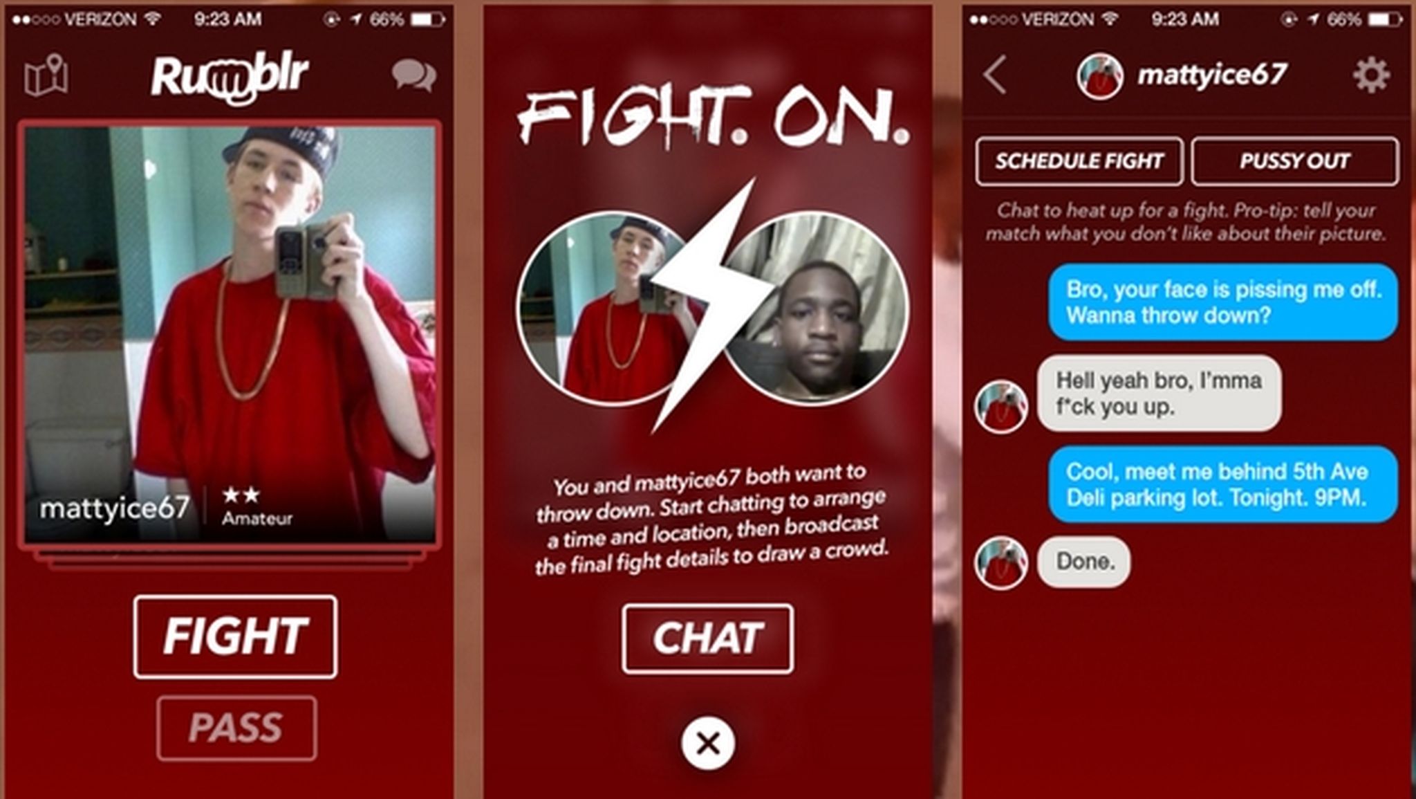 Rumblr, la app para encontrar gente con la que partirte la cara