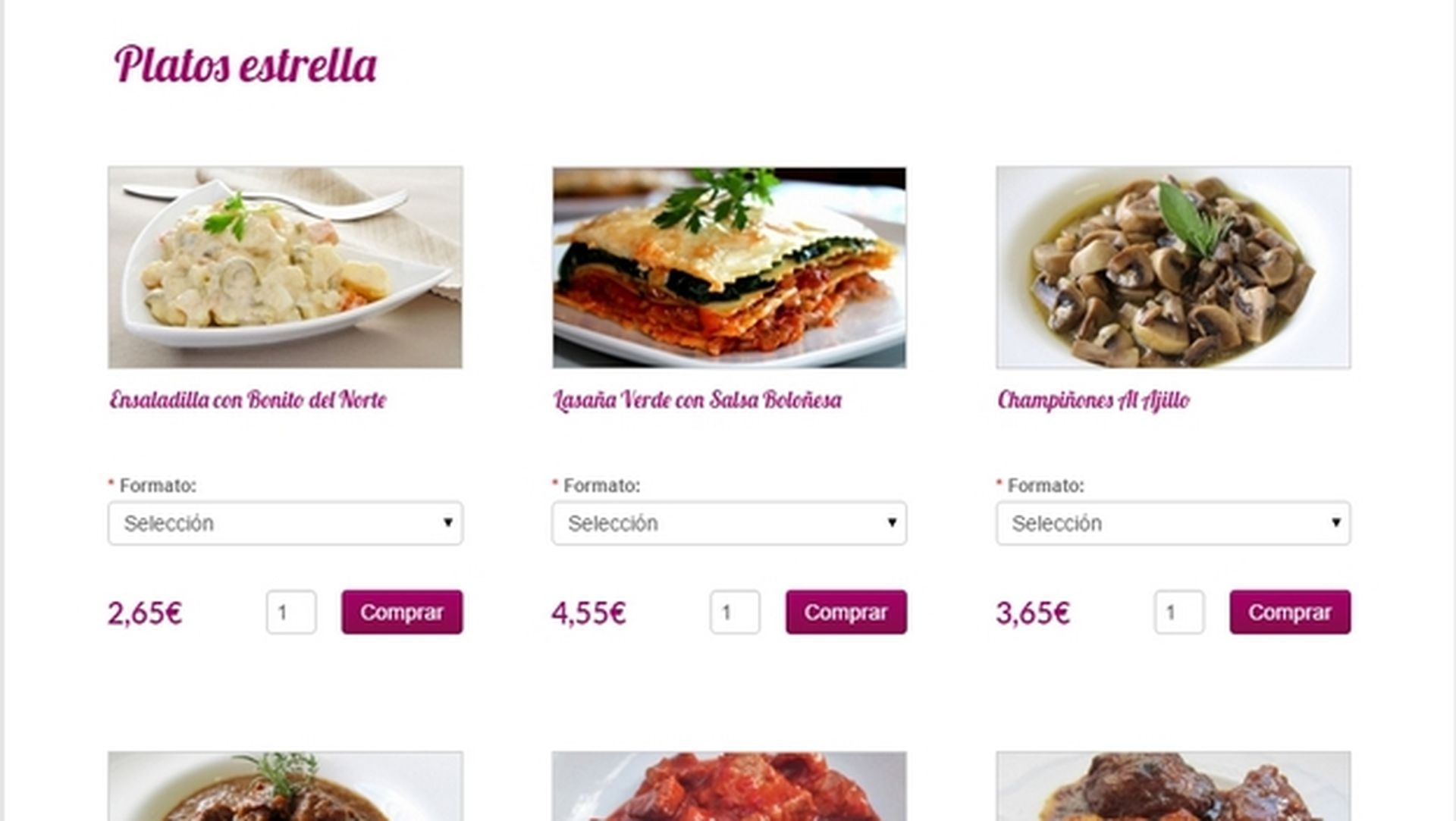 Los mejores servicios online de comida precocinada