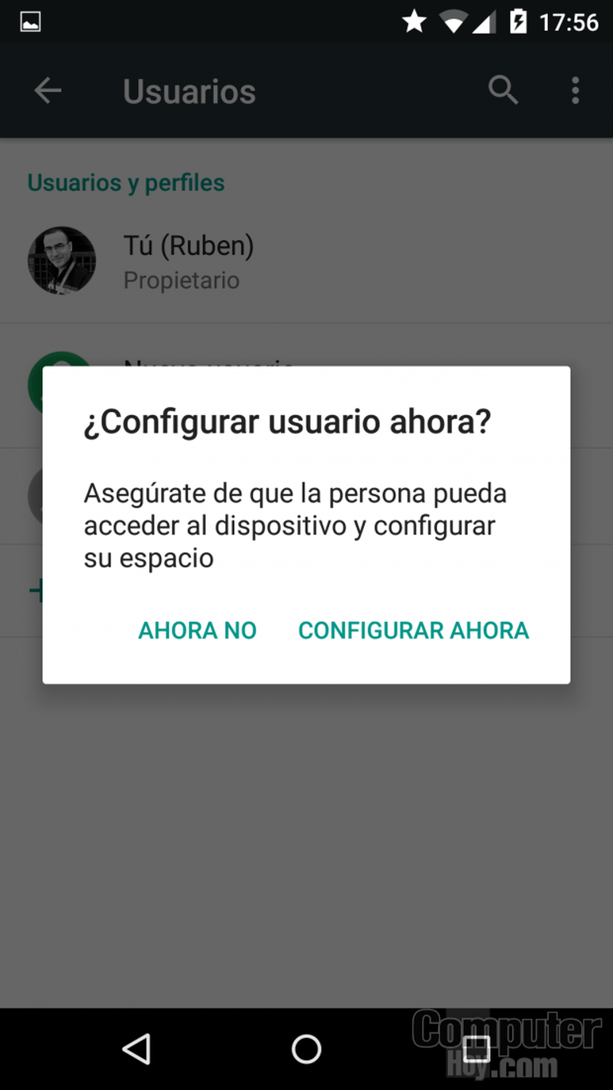 Gestiona los perfiles de usuario de Android 5.0 y 6.0