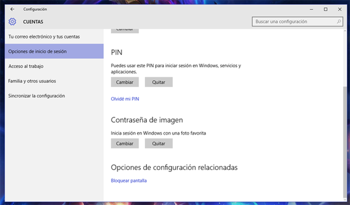 Cómo iniciar sesión con una imagen en Windows 10