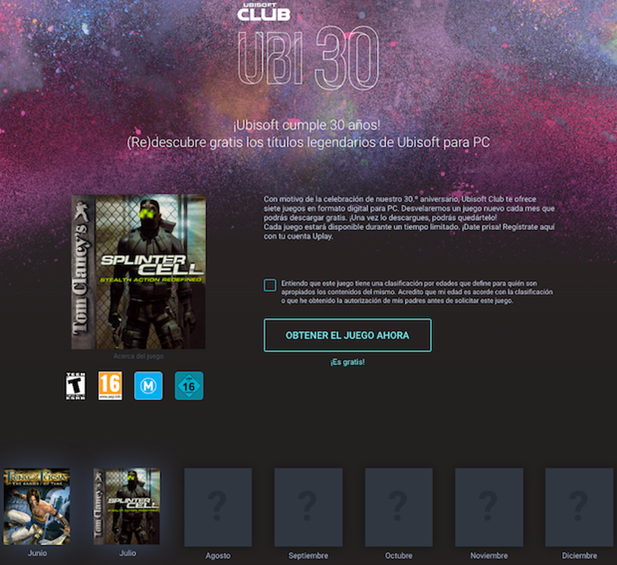 Descarga Splinter Cell gratis por el 30º aniversario de Ubisoft