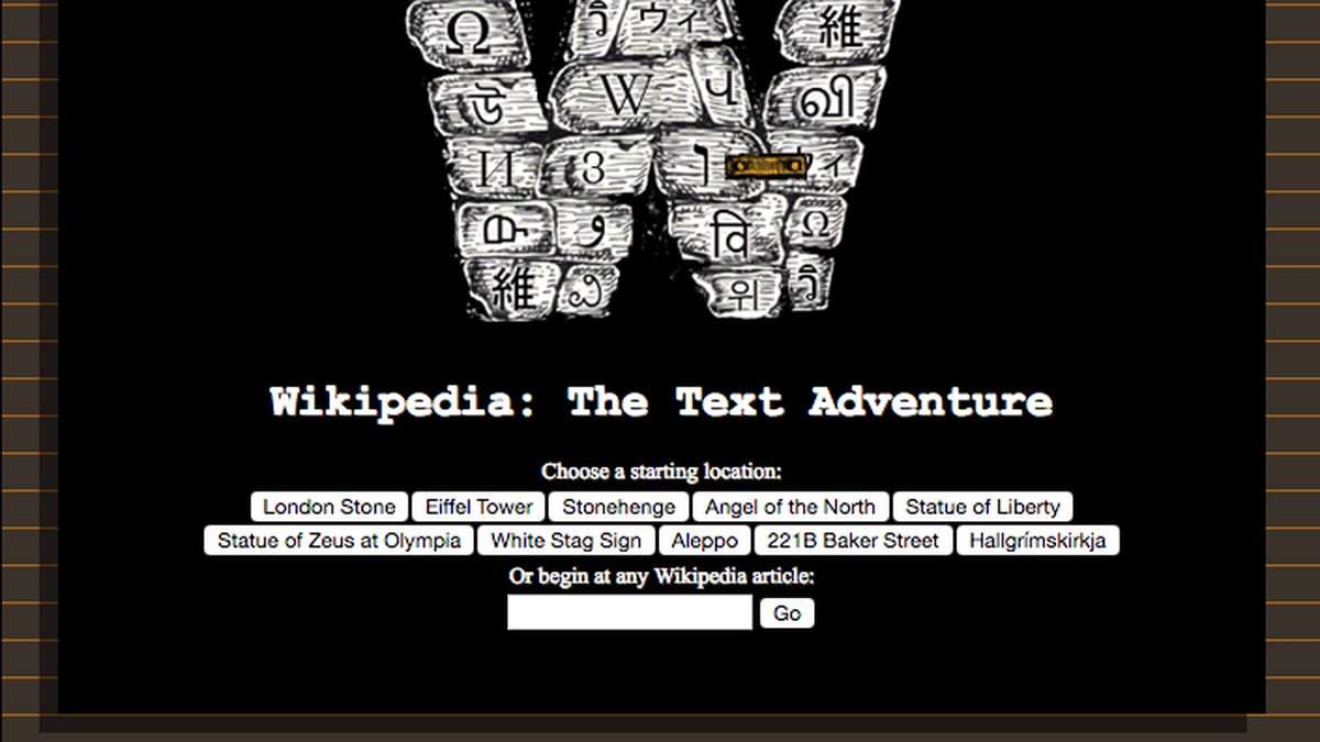 Wikipedia se convierte en una aventura textual de los 80