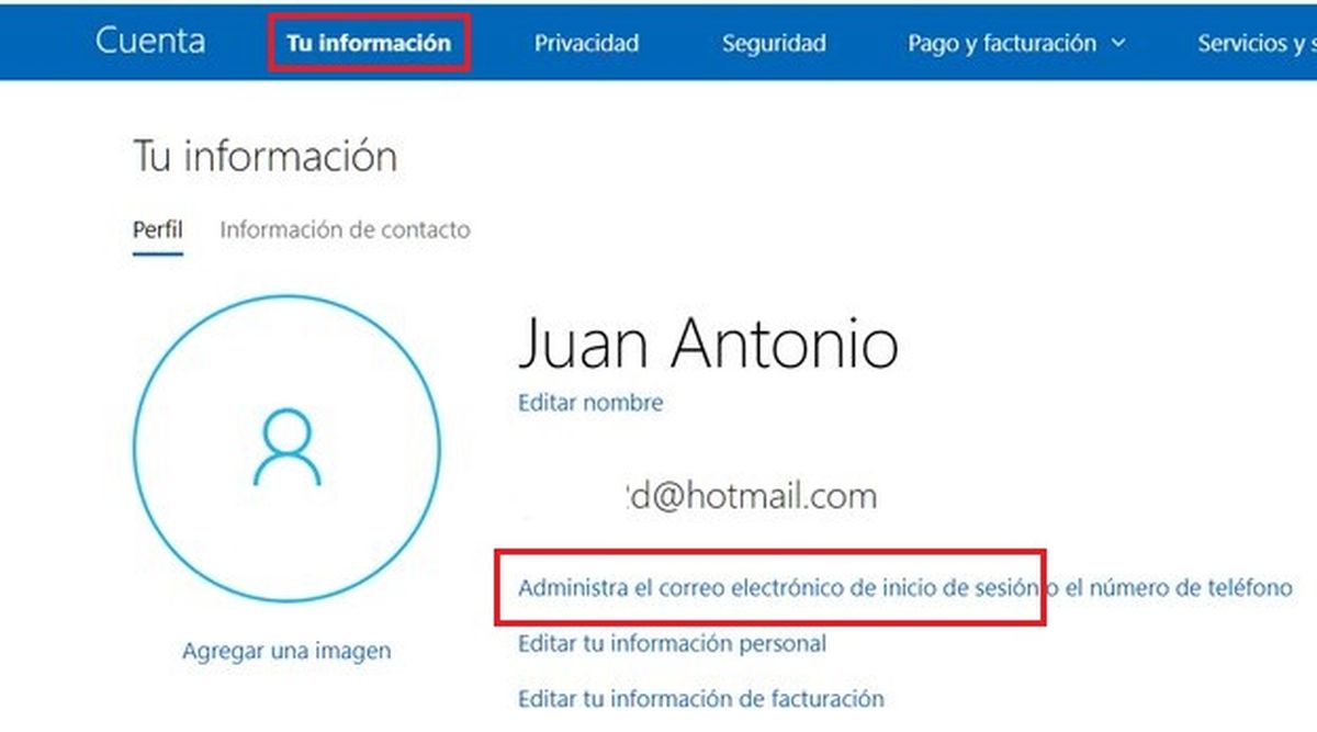 Cómo crear un alias en Hotmail
