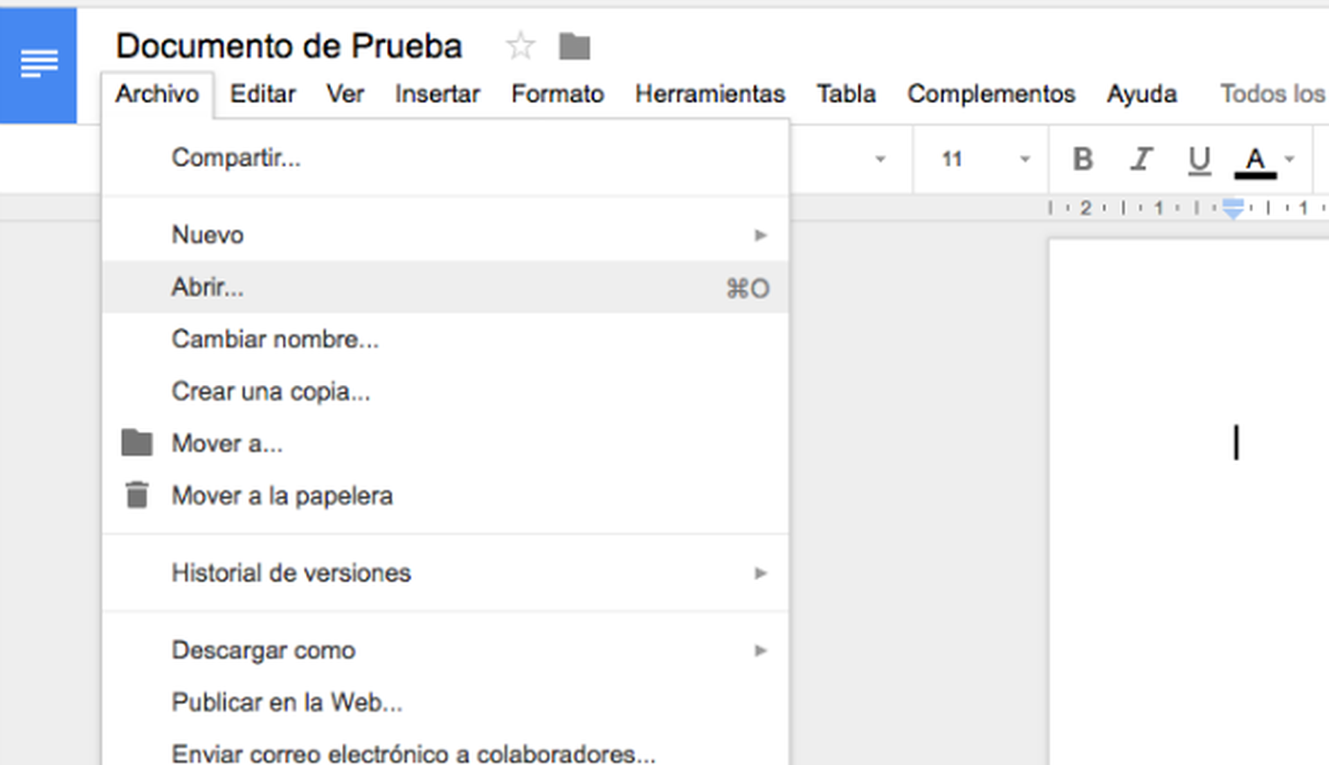Cómo abrir un documento de Word en Google Docs