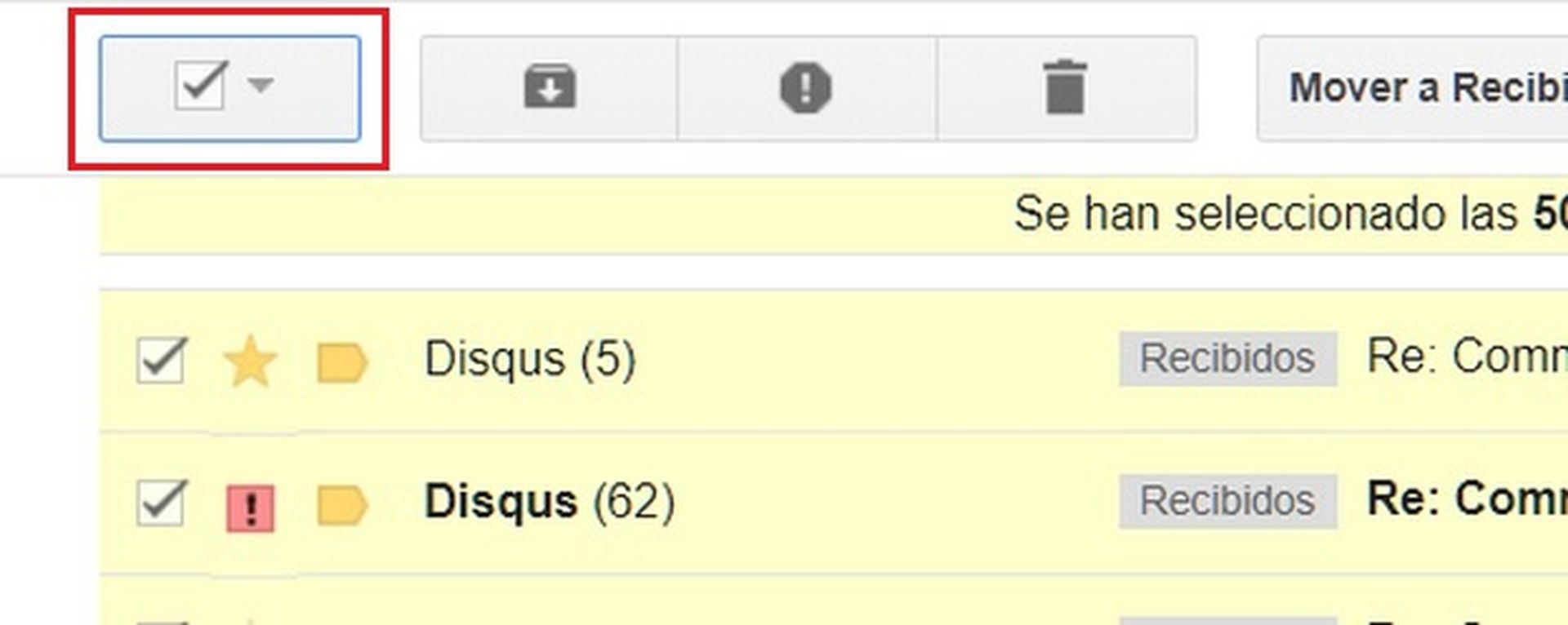 Cómo borrar todos los correos de un mismo remitente en Gmail