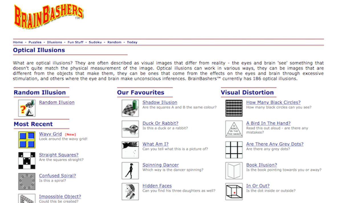 Las mejores páginas web de ilusiones ópticas