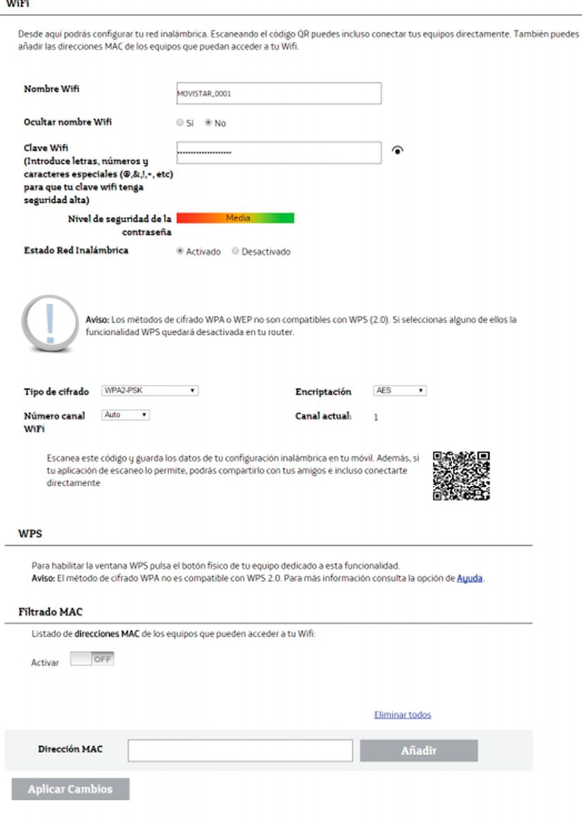Cómo cambiar la contraseña del router Mitrastar de Movistar