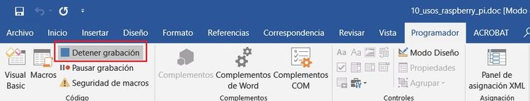 Cómo crear y ejecutar una macro en Word