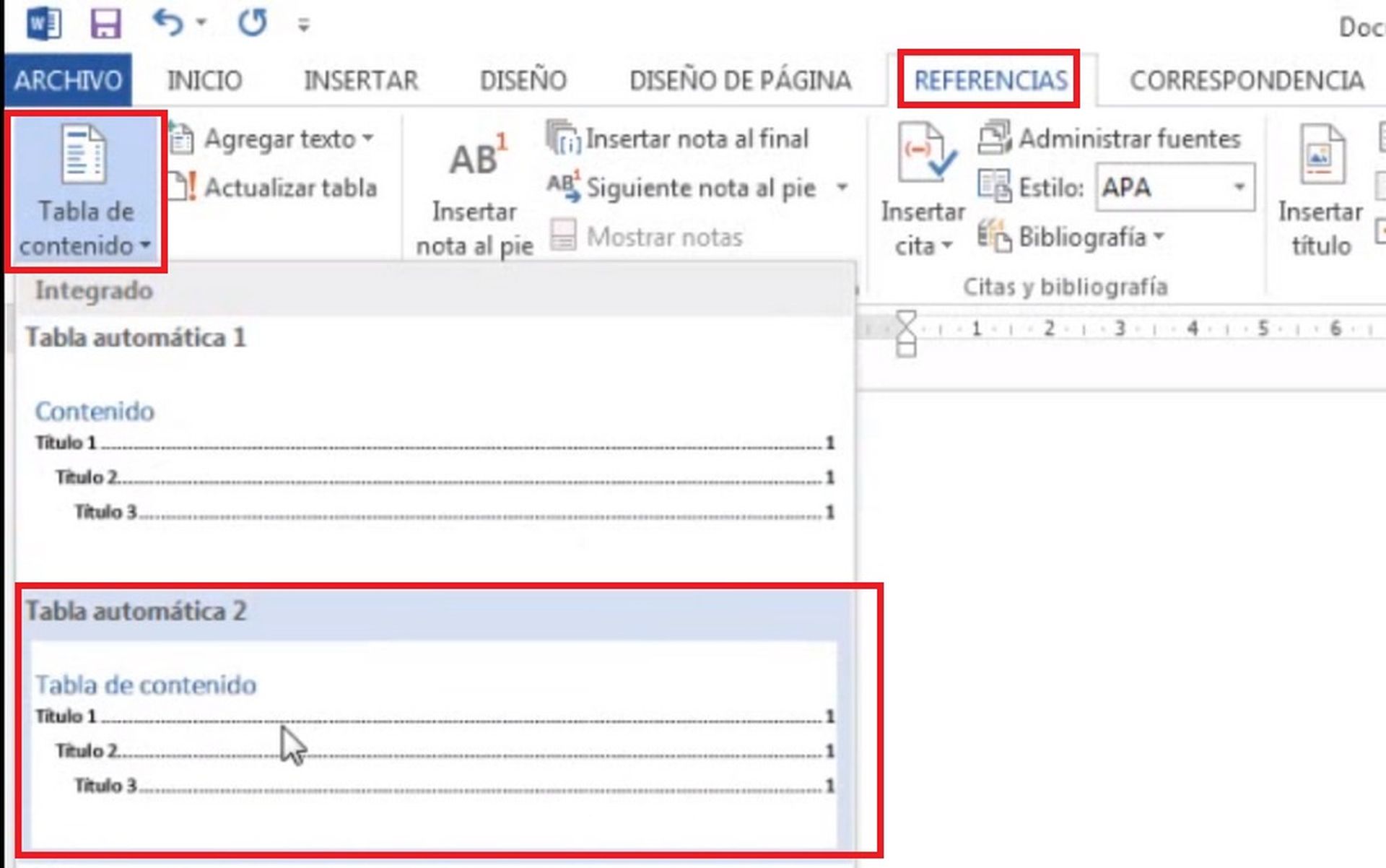 Cómo hacer un índice automático en Word