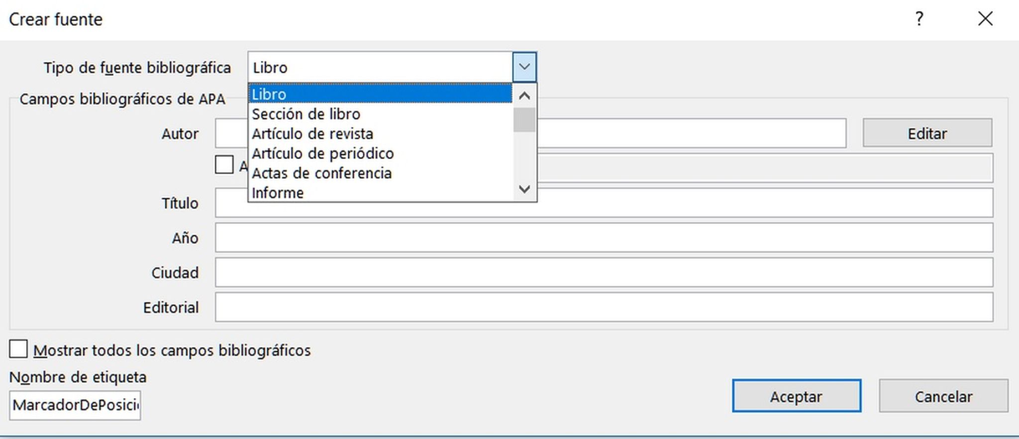 Cómo escribir citas y referencias en Word