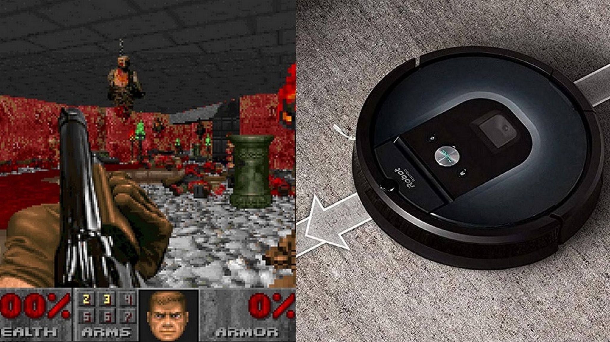 DOOMBA convierte el recorrido del robot aspirador Roomba en mapas de DOOM