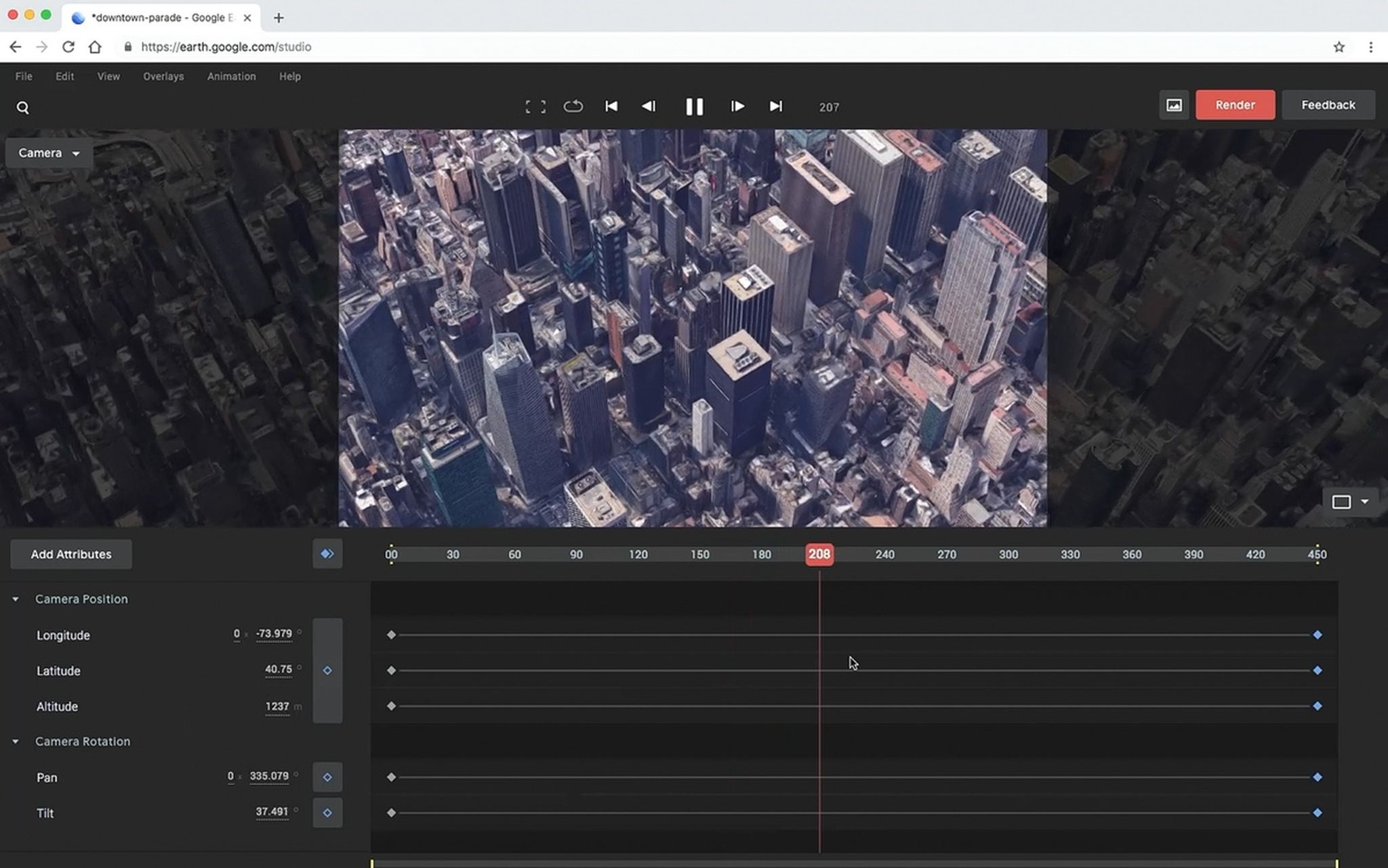 Google Earth Studio, la nueva herramienta de animación de Google Earth