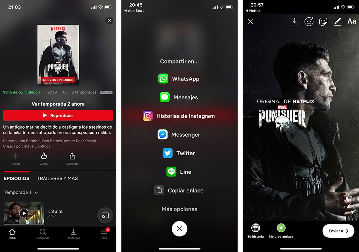 Cómo compartir películas y series de Netflix en Instagram Stories