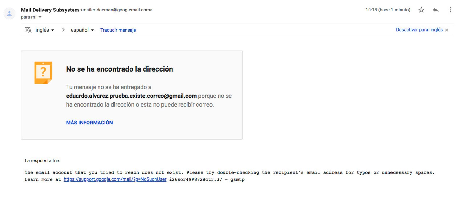 Cómo saber si ya existe una dirección de correo electrónico