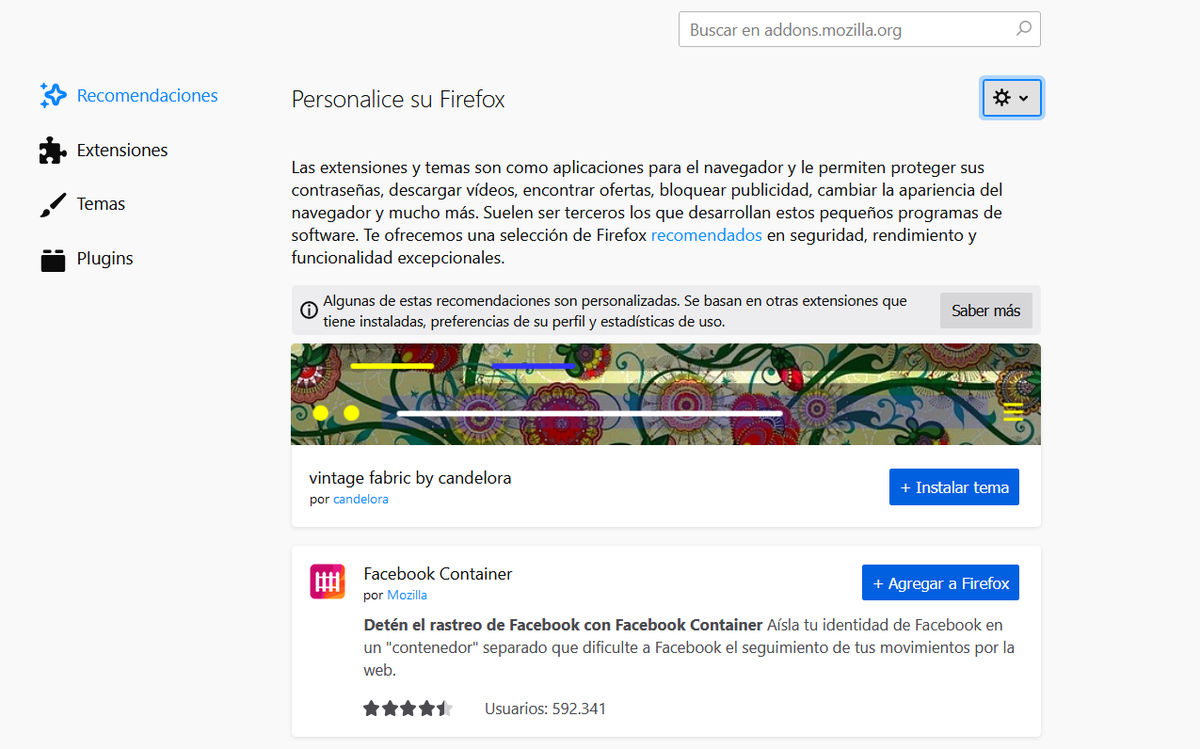 Mozilla Firefox 68 viene con un nuevo gestor de extensiones y mejoras ...