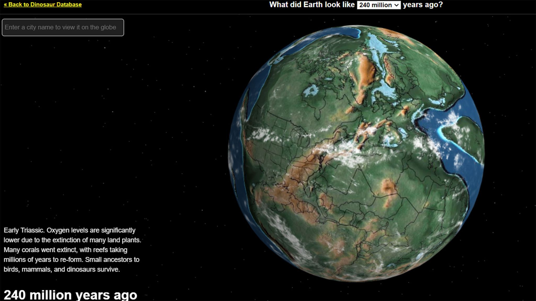 Este mapa te permite conocer qué dinosaurios vivían cerca de ti