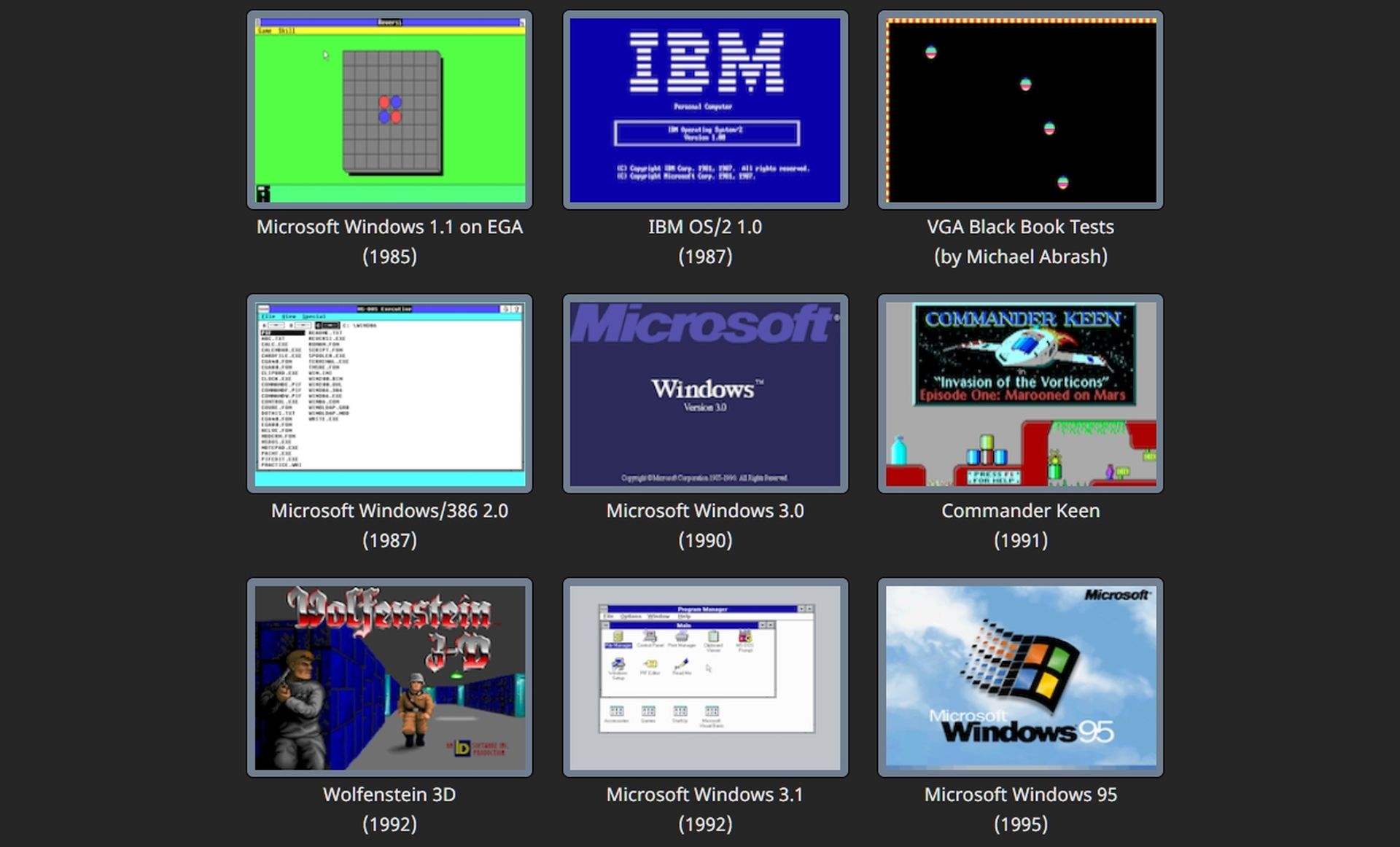 Esta web te permite usar desde Windows 1.0 a Windows 95 en el navegador