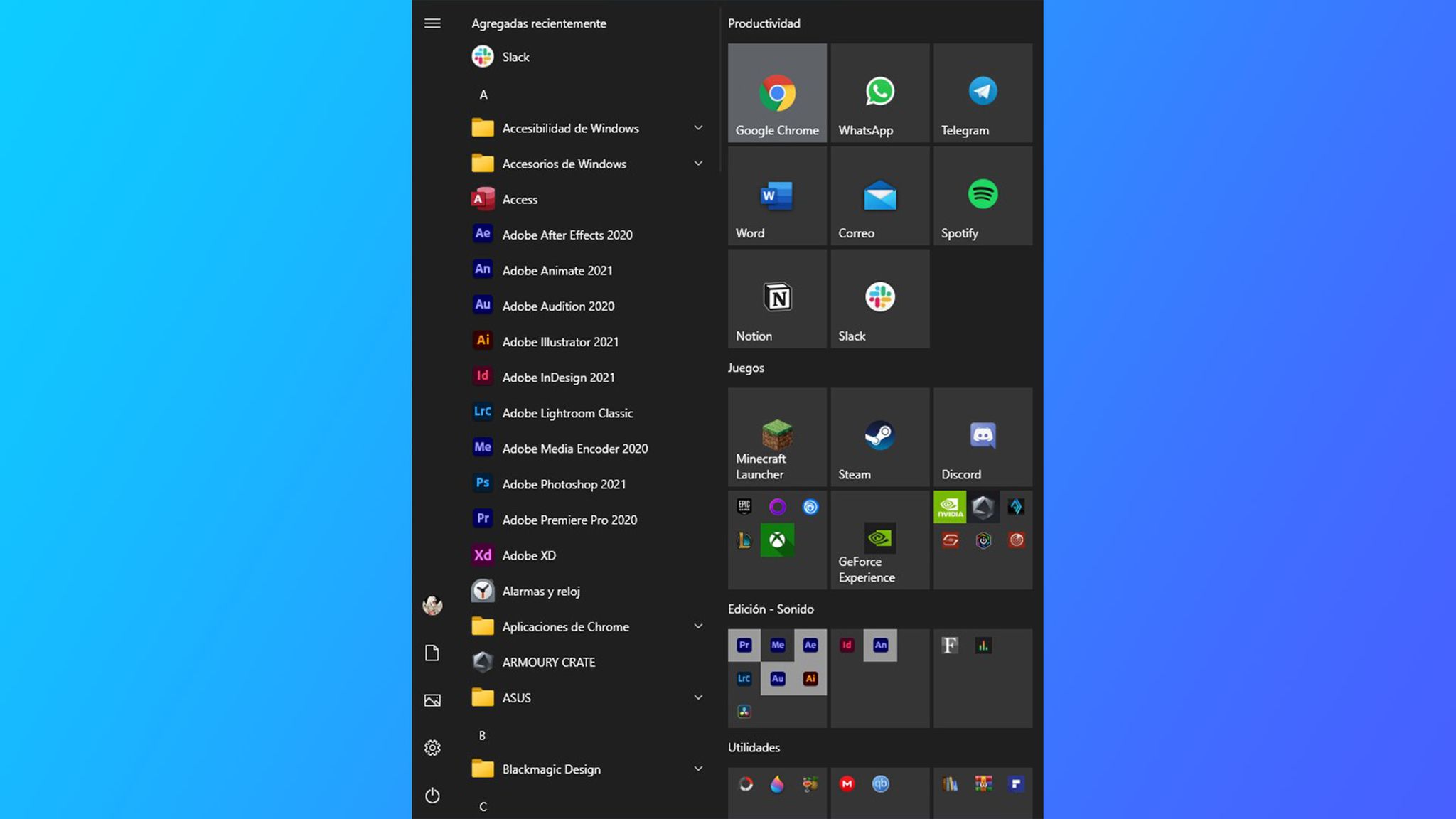 Cómo limpiar y organizar el menú de inicio de Windows 10
