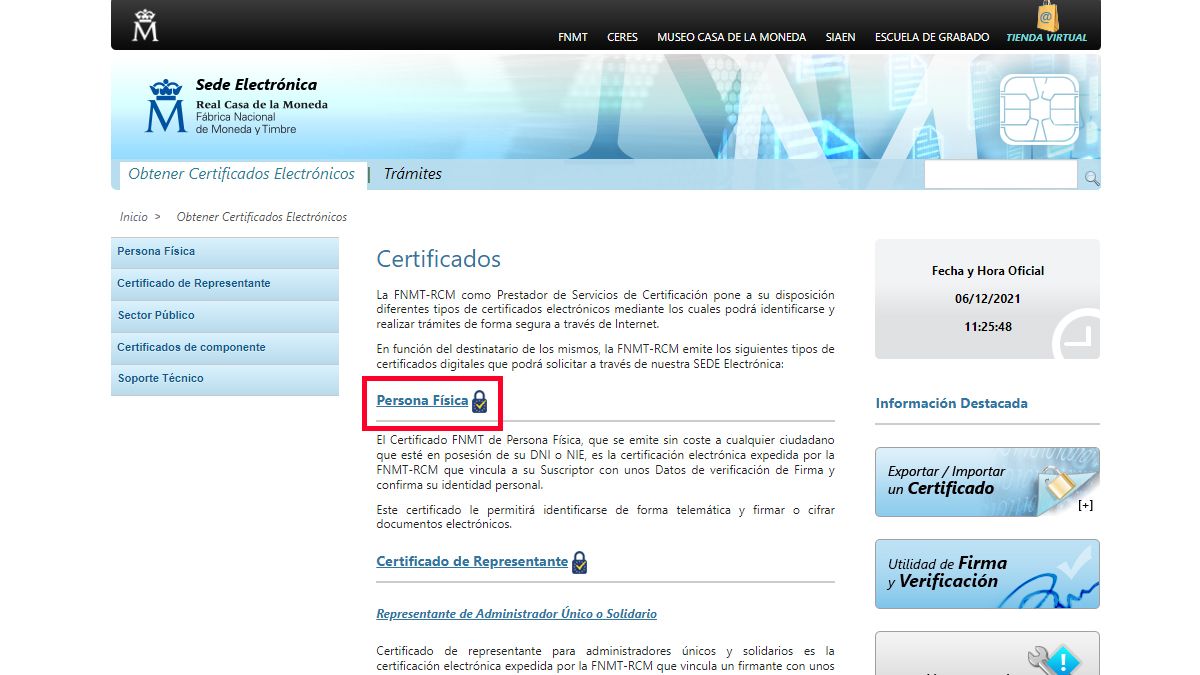 Cómo solicitar el certificado digital de la Fábrica Nacional de la Moneda y Timbre (FNMT)