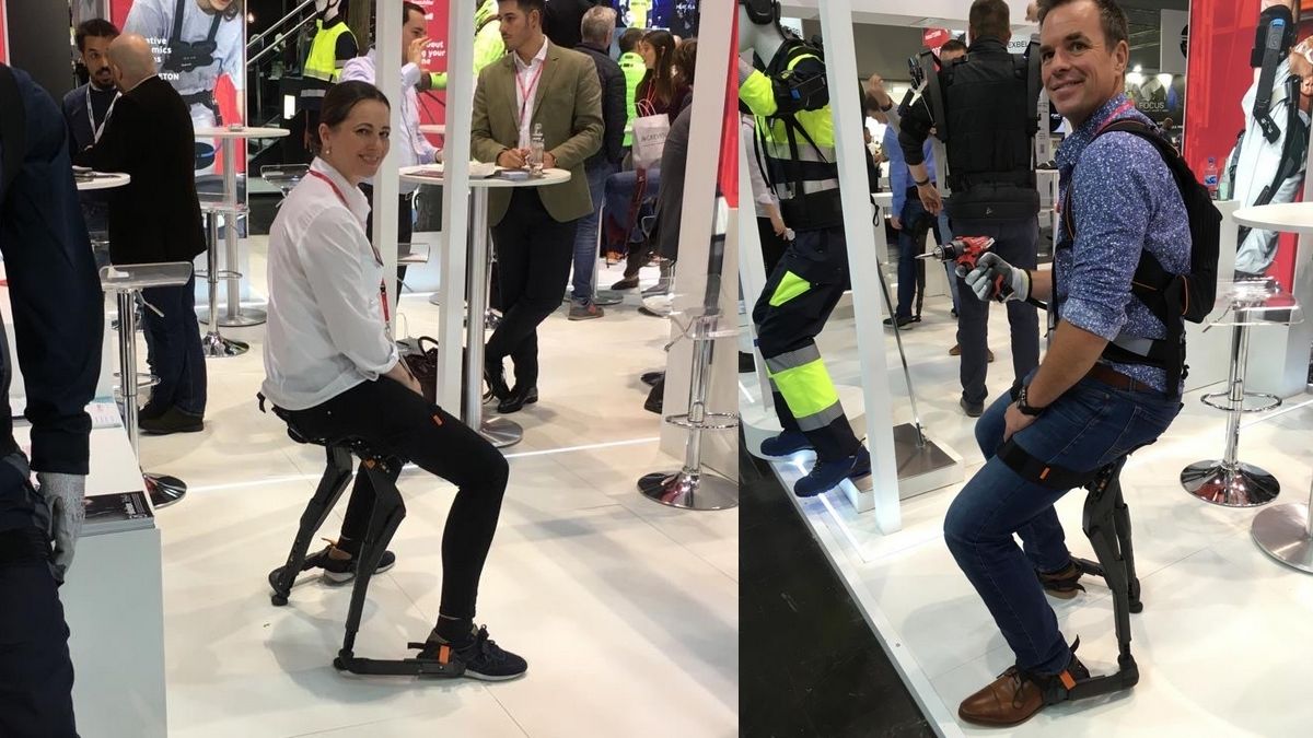 Chairless Chair 2.0, dos piernas extra que nos permiten sentarnos en ...