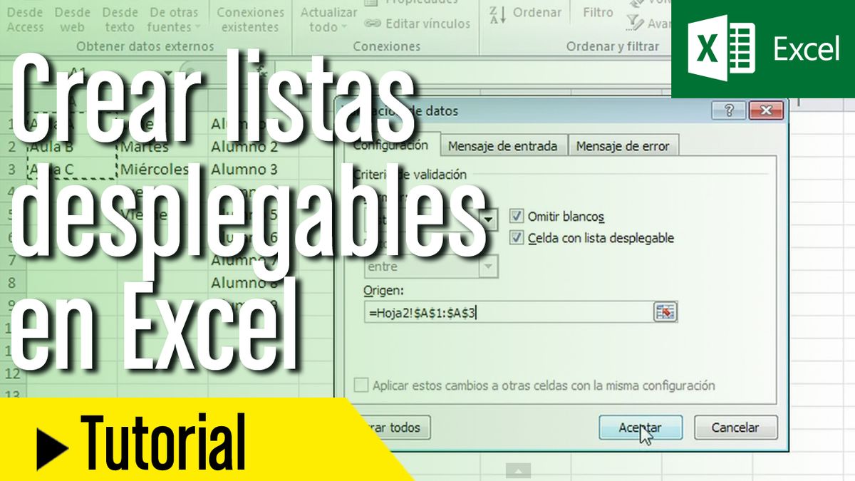 Cómo crear y utilizar listas desplegables en Excel