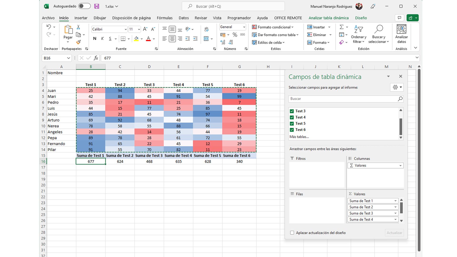 Cómo crear un mapa de calor en Excel