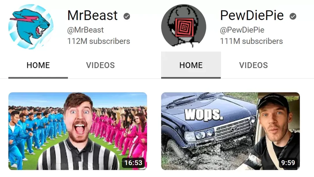 YouTube tiene nuevo rey: adiós PewDiePie, hola MrBeast, ¿en qué puesto están los primeros españoles?