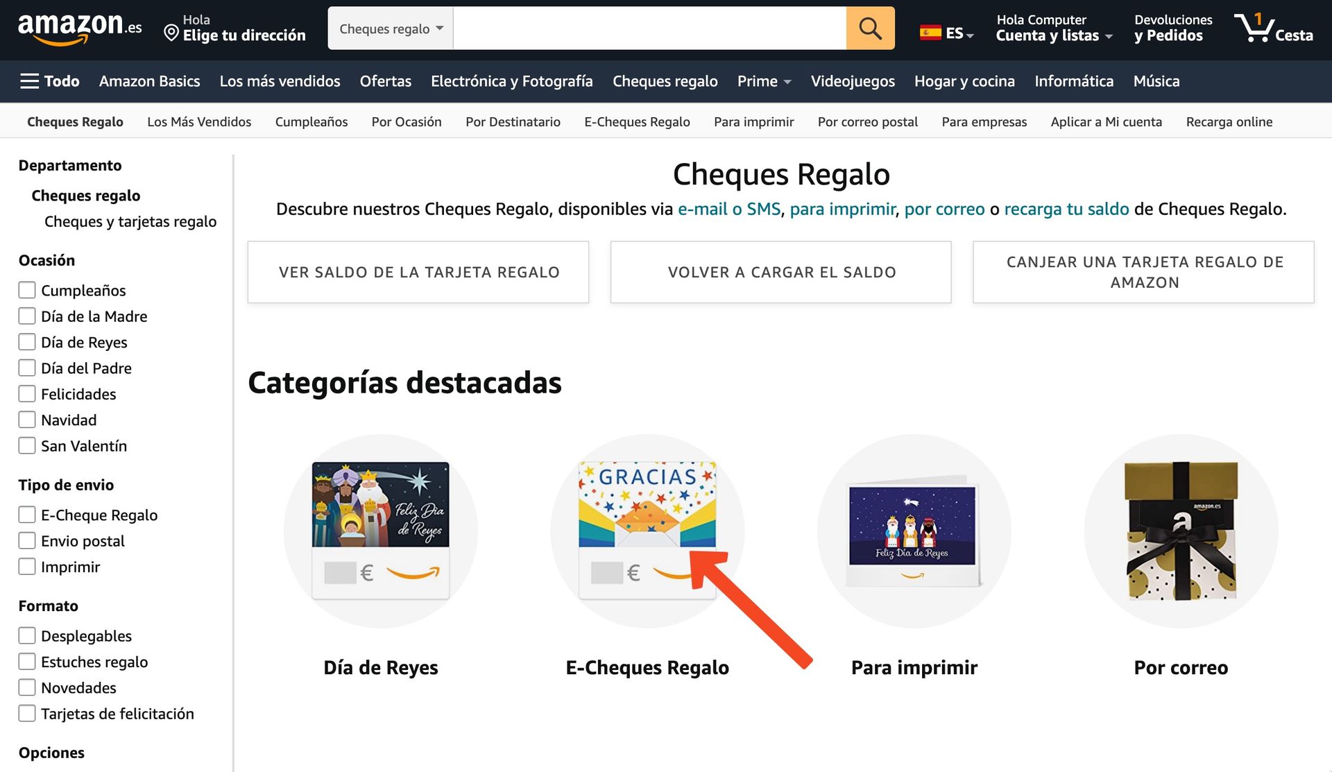 Cheques regalo de Amazon: todo lo que debes saber si vas a regalar uno