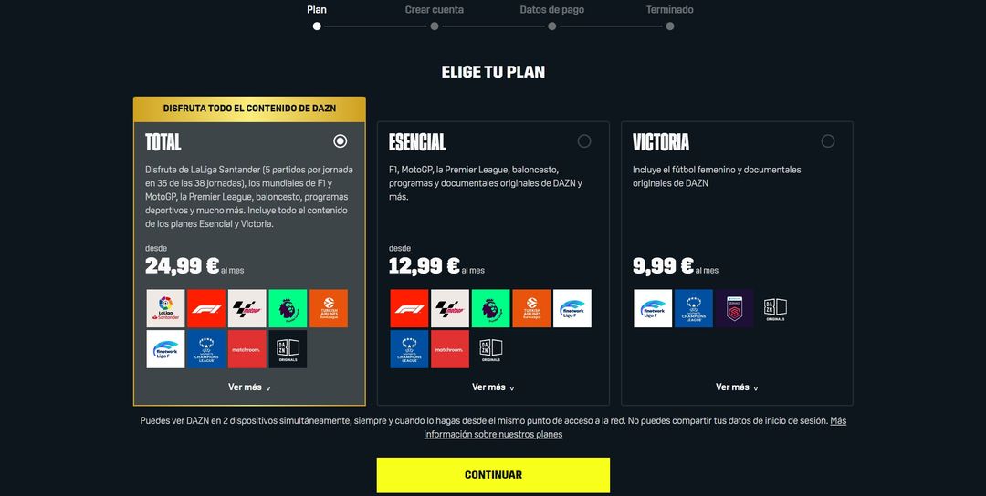 DAZN sube de nuevo sus precios: ver el fútbol, la Fórmula 1 y MotoGP más caro en 2023