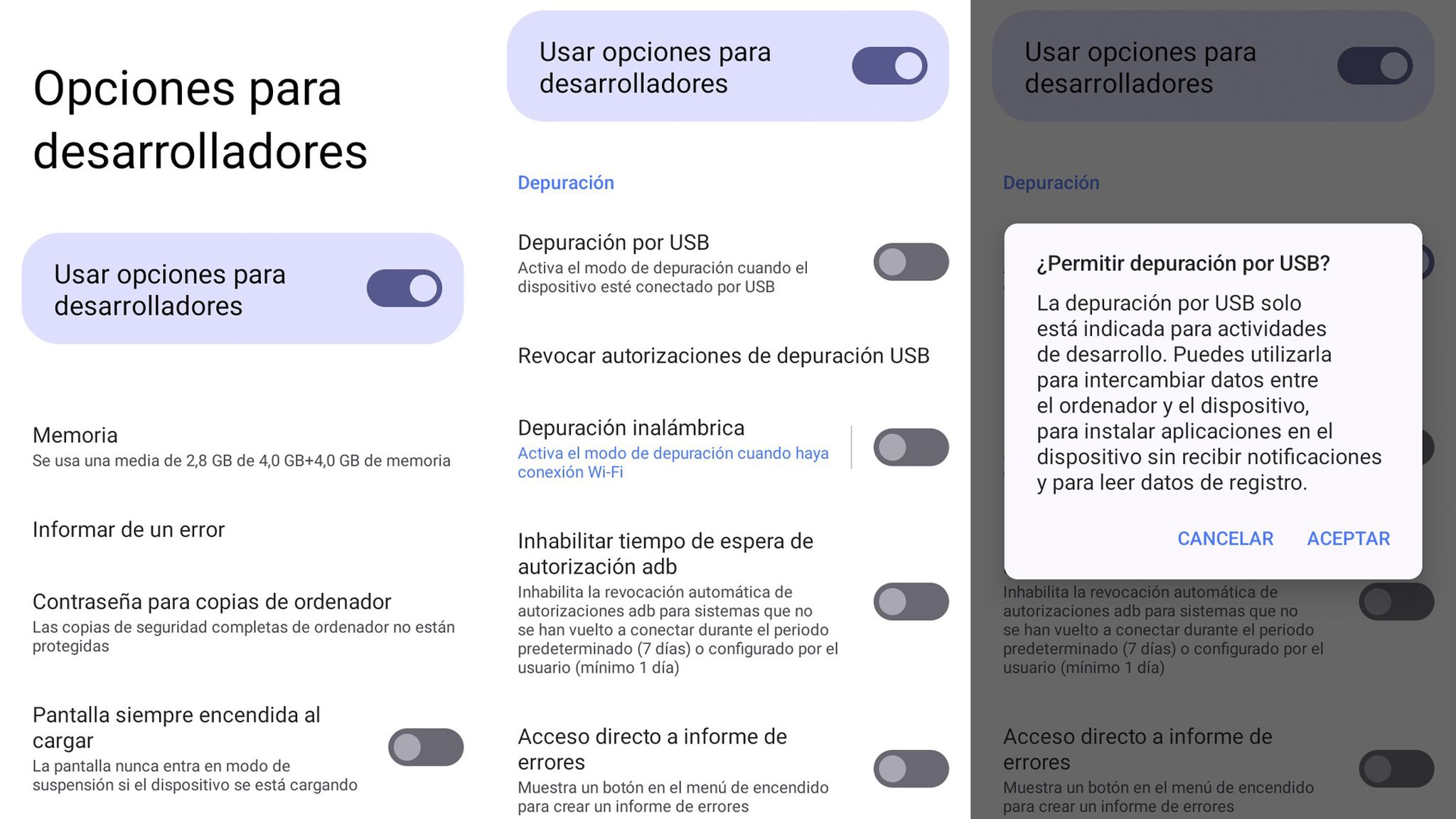 Modo depuración USB en Android: qué es y como habilitarlo