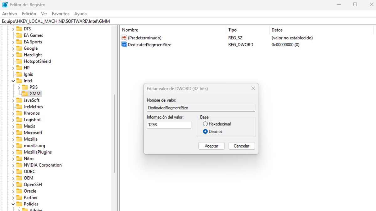 Cómo aumentar RAM de vídeo (VRAM) en Windows 11