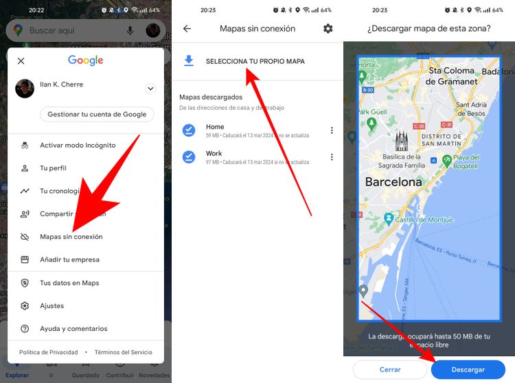 Cómo usar Google Maps en el móvil sin estar conectado a Internet