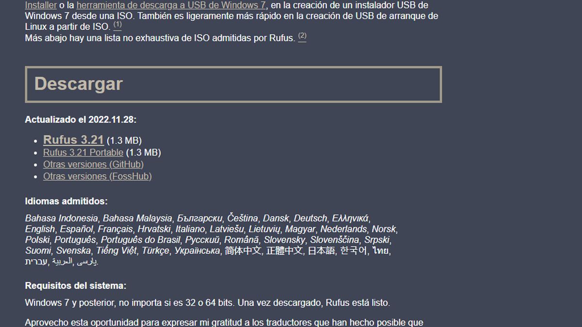 Cómo usar Rufus para crear un disco de arranque